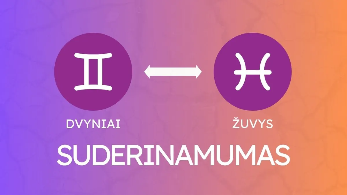 Dvyniai ♊️ ir Žuvys ♓️: Zodiakų Suderinamumas - bling.lt