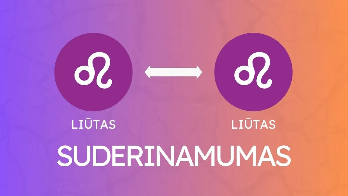 Liūtas ♌️ ir Liūtas ♌️: Zodiakų Suderinamumas - bling.lt